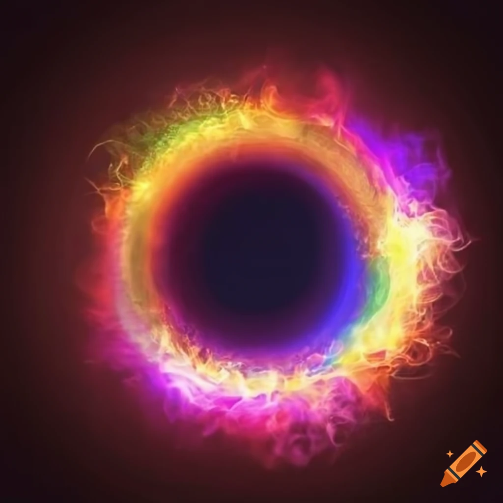 Abstract fire-colored light rays on white background