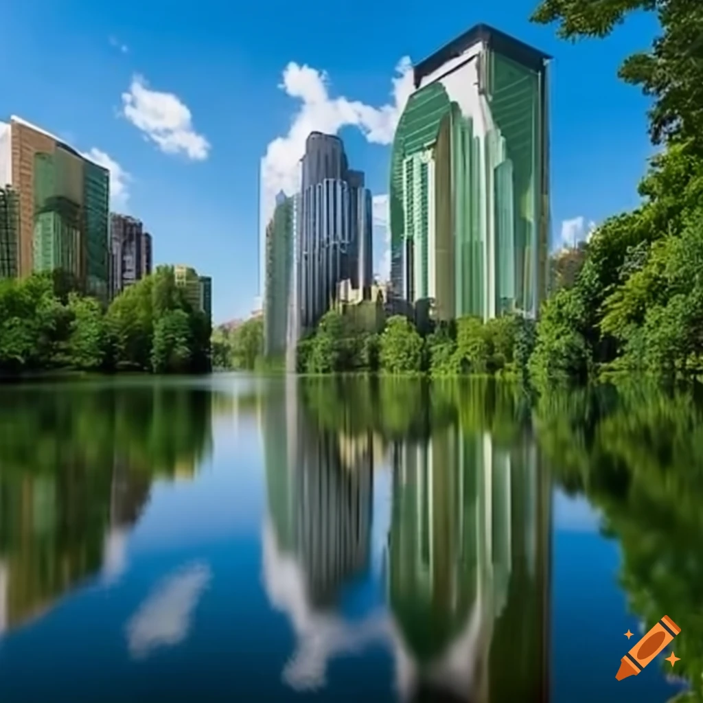 Image of a sustainable and eco-friendly green city