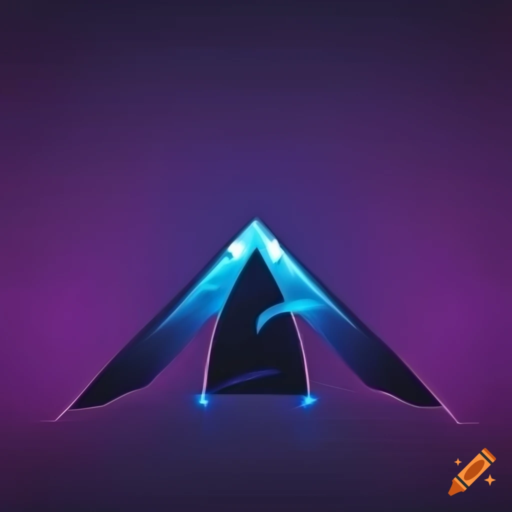 Dark themed background with arch linux logo and futuristic design