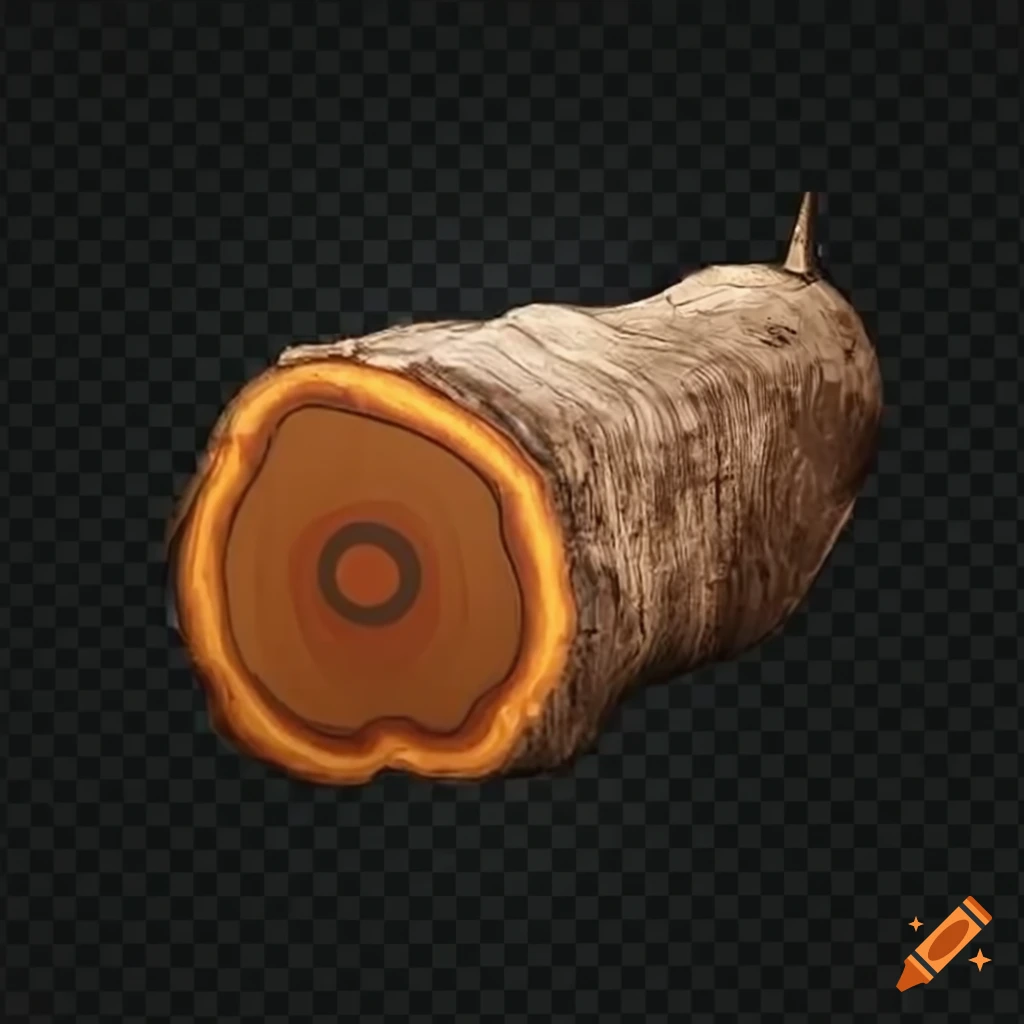 Transparent background wooden log on Craiyon