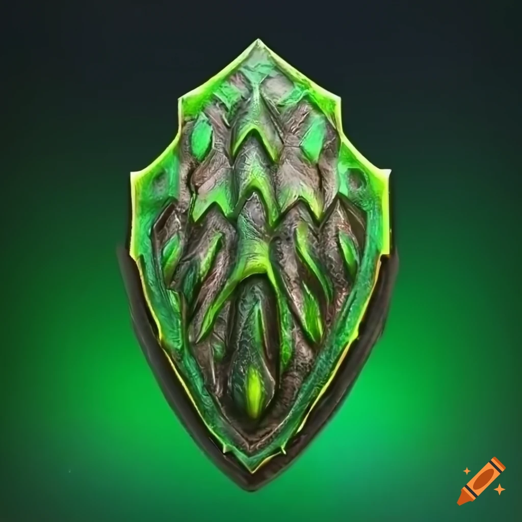 Elven black carapace shield on Craiyon