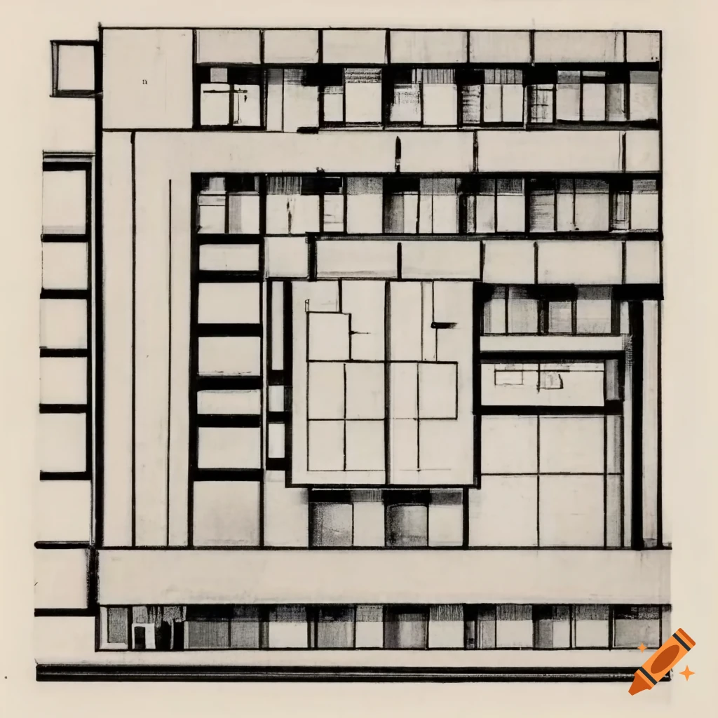 Brutalist design layout for a 1960s hospital report