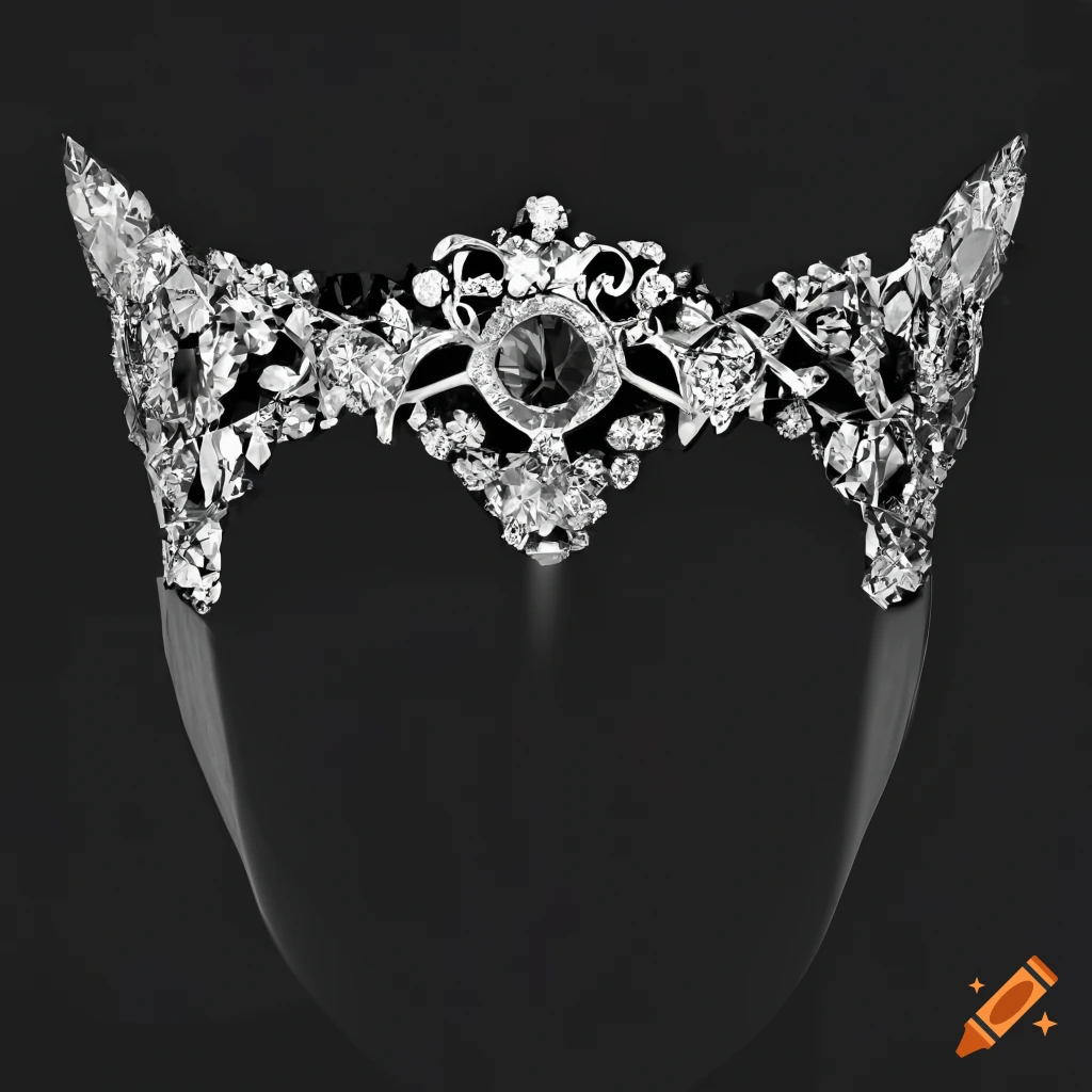 Intricate gothic-inspired circlet with gemstones on Craiyon