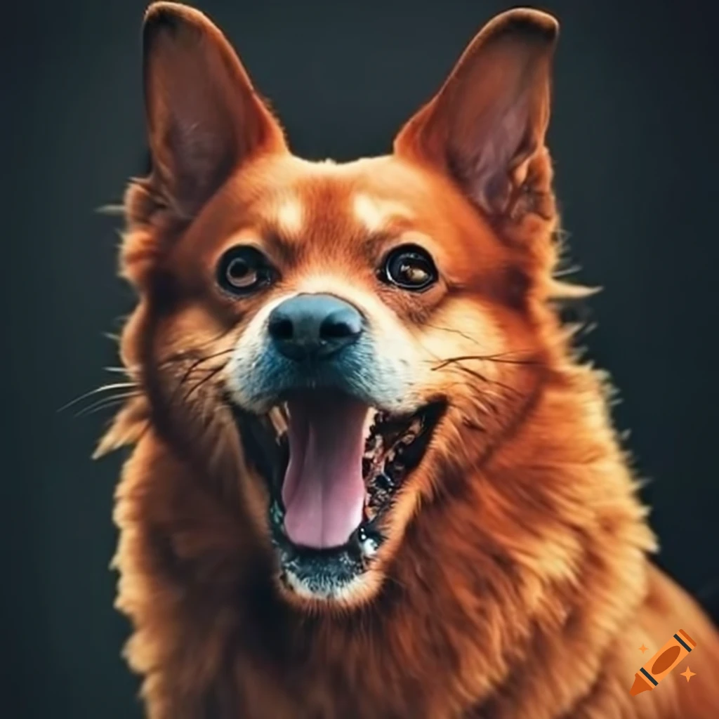 Smiling dog on Craiyon