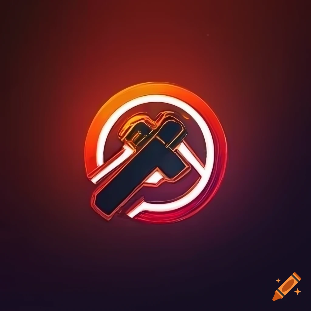 Graphic art of a gaming and hardware logo