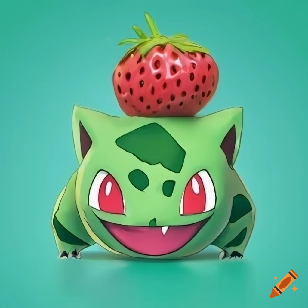 Bulbasaur with a troll face in hanna barbara style on Craiyon