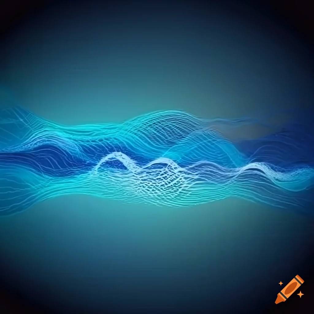 Illustration of the internet as an ocean of data waves