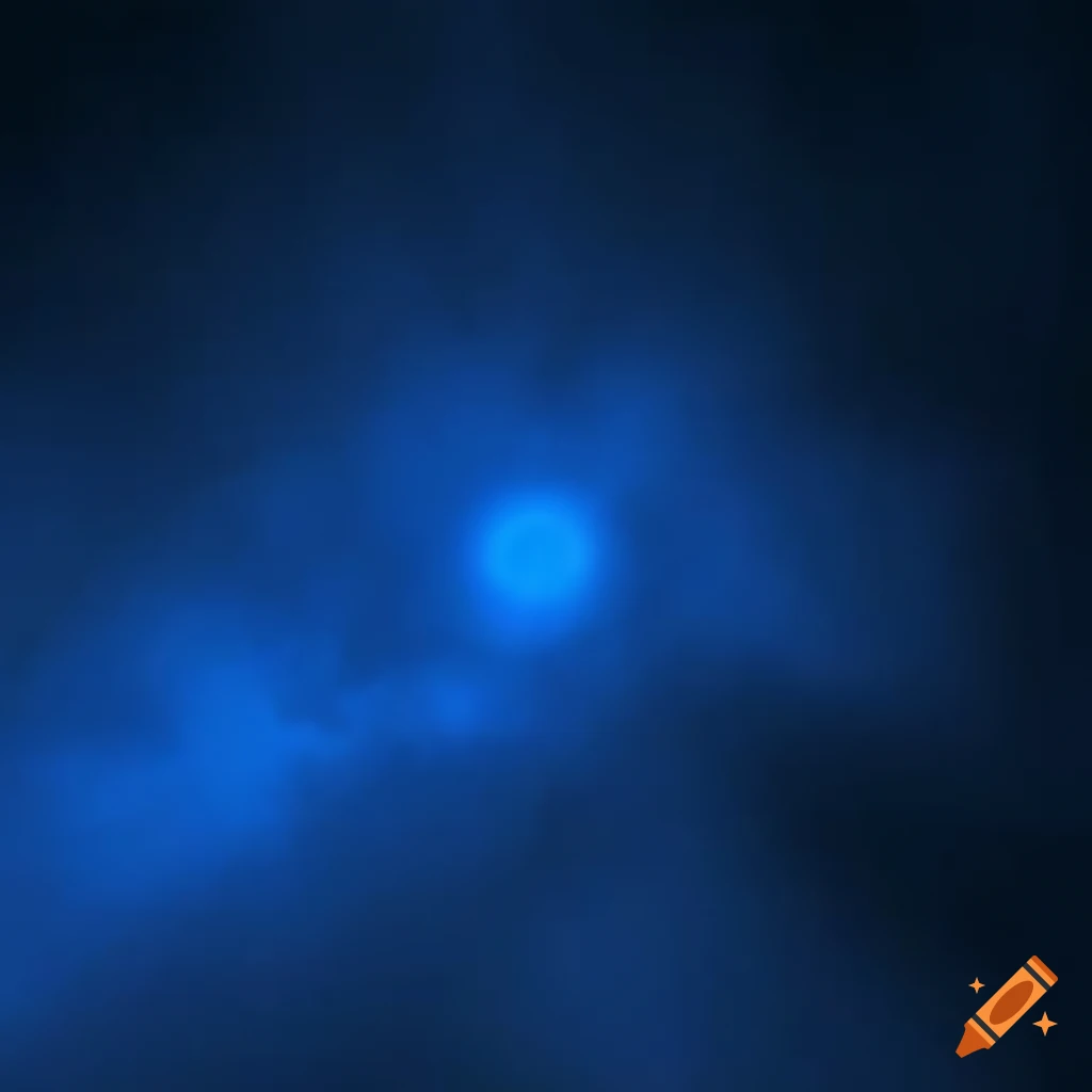 Blue fog in space with asteroids in the background on Craiyon