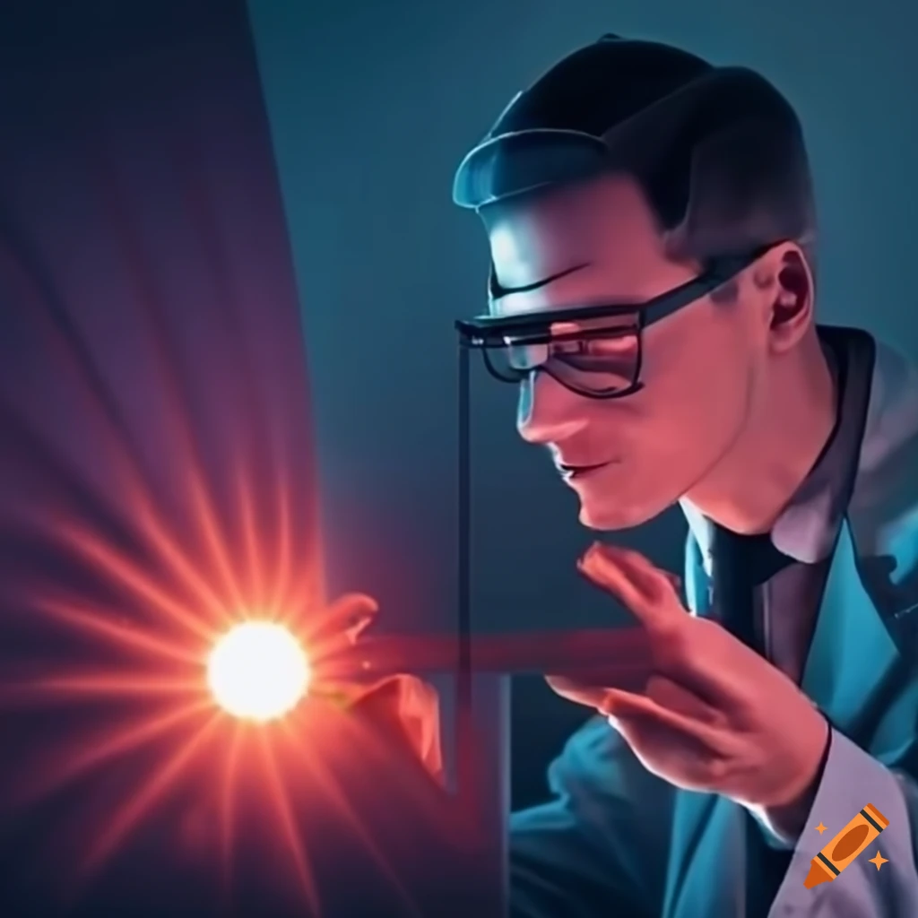 Engineer working in a laser laboratory