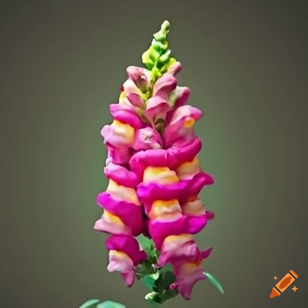 Close-up of a snapdragon flower on Craiyon