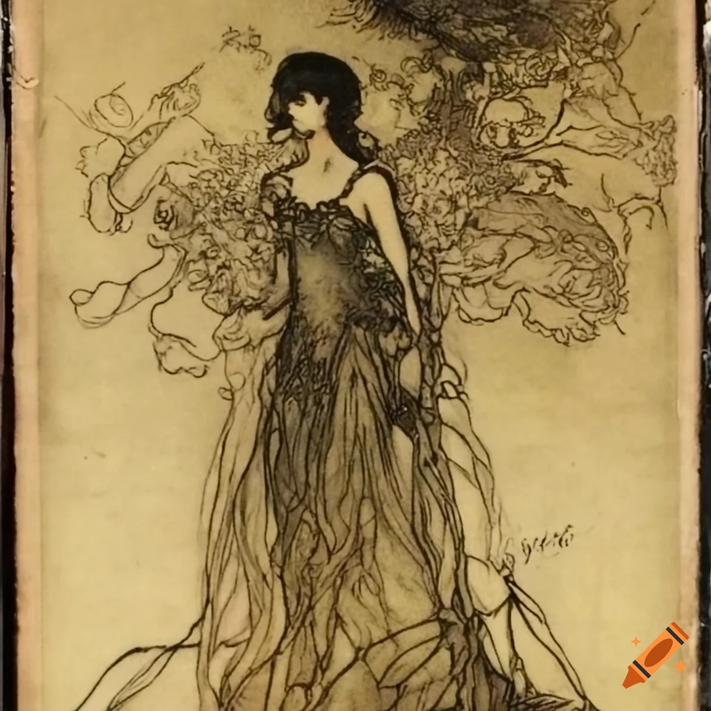 Fairy tale book cover by arthur rackham, robert demachy, tintype ...