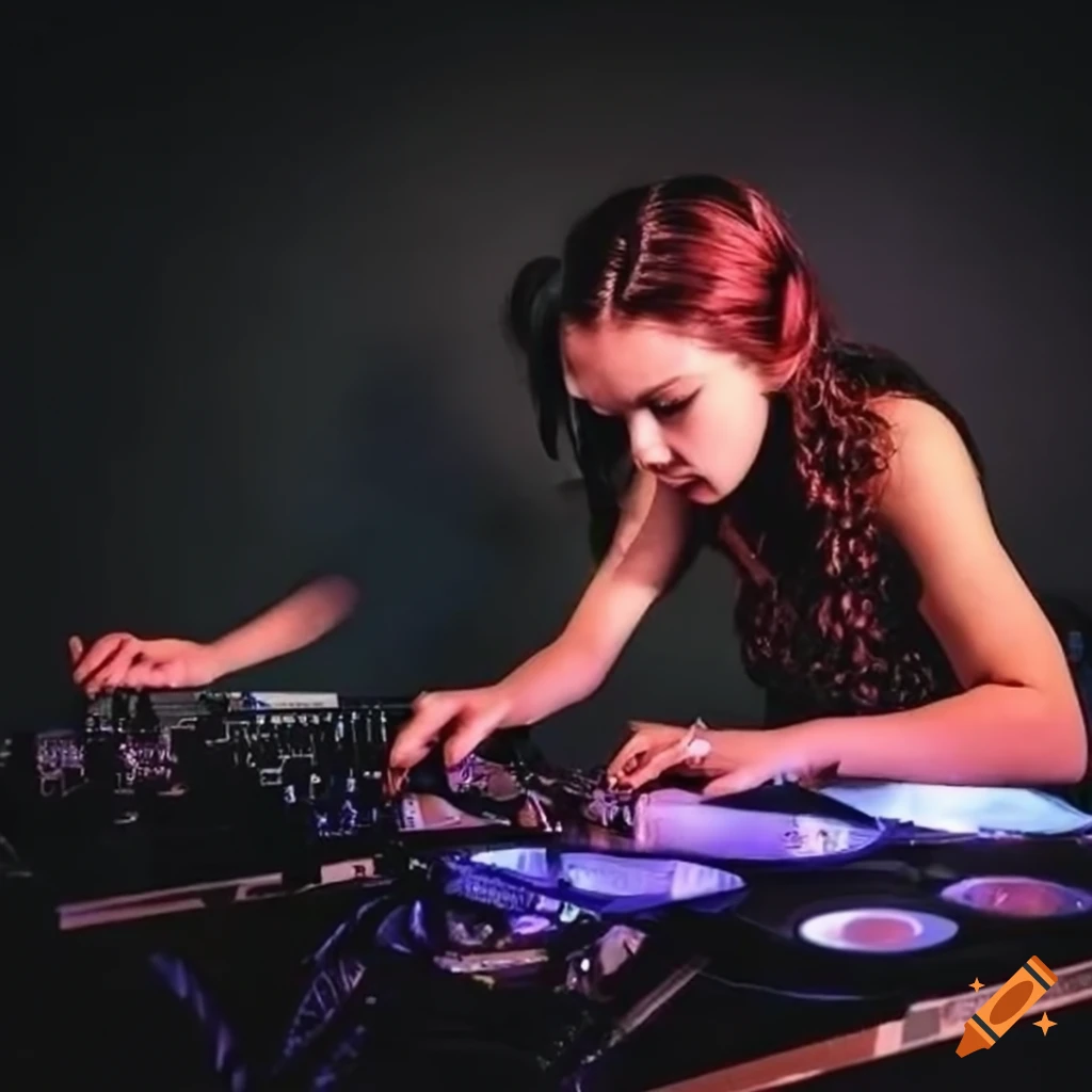 School DJ workshop flyer with diverse students using Ableton on Craiyon