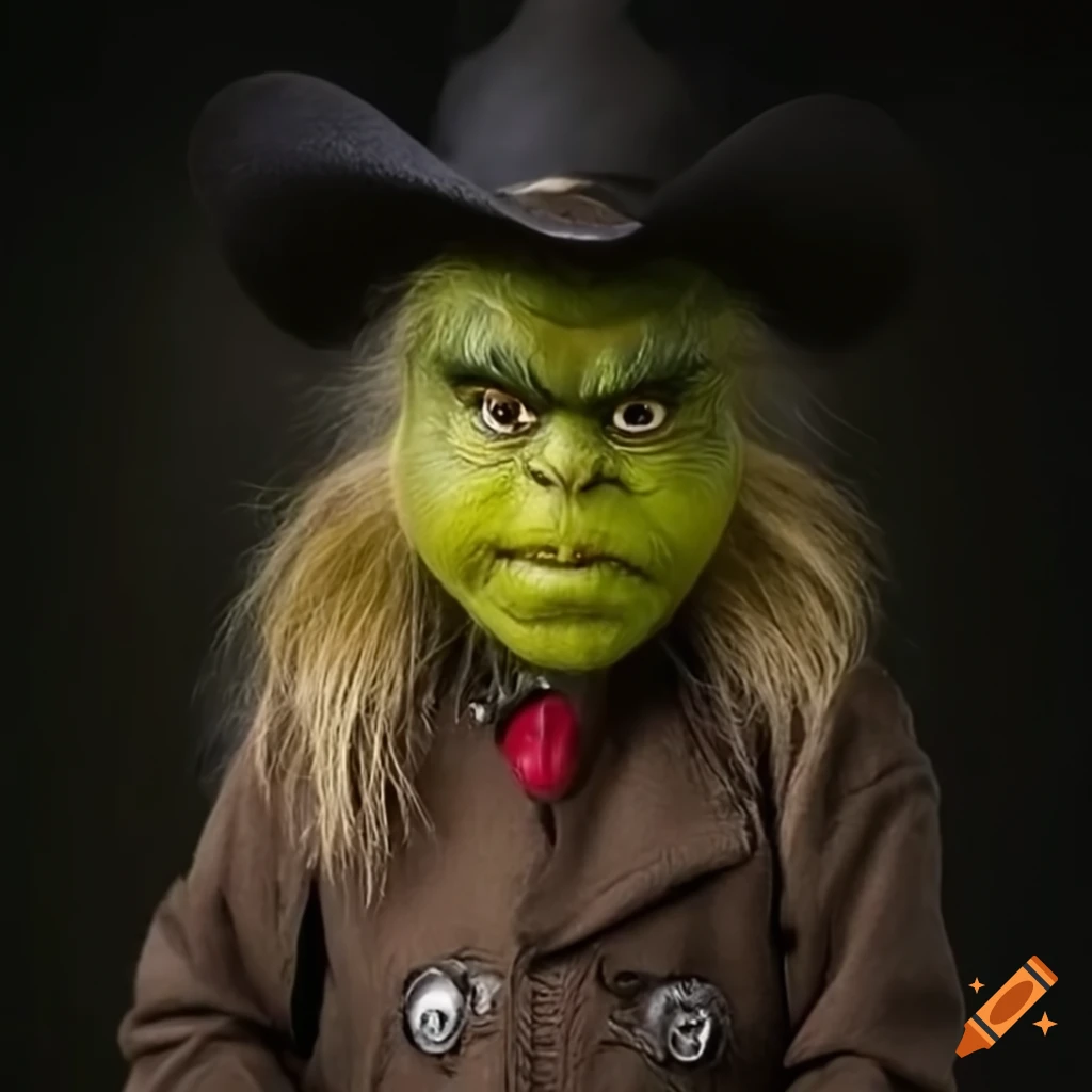 Illustration of grinch as rupaul on Craiyon