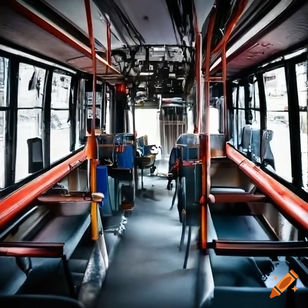 Interior of a bus on Craiyon