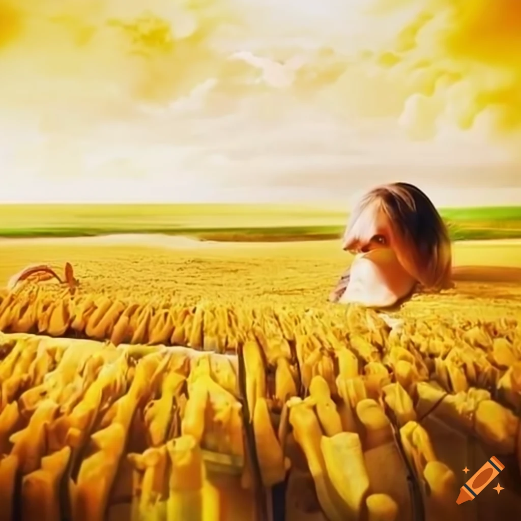 Field of golden butter