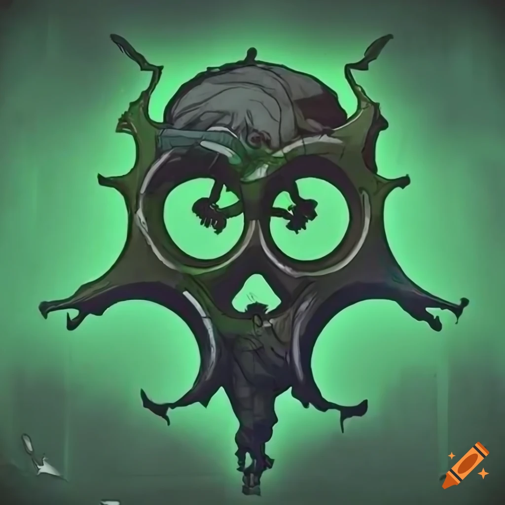 Cyberpunk-themed twitch banner with toxic biohazard symbols on Craiyon