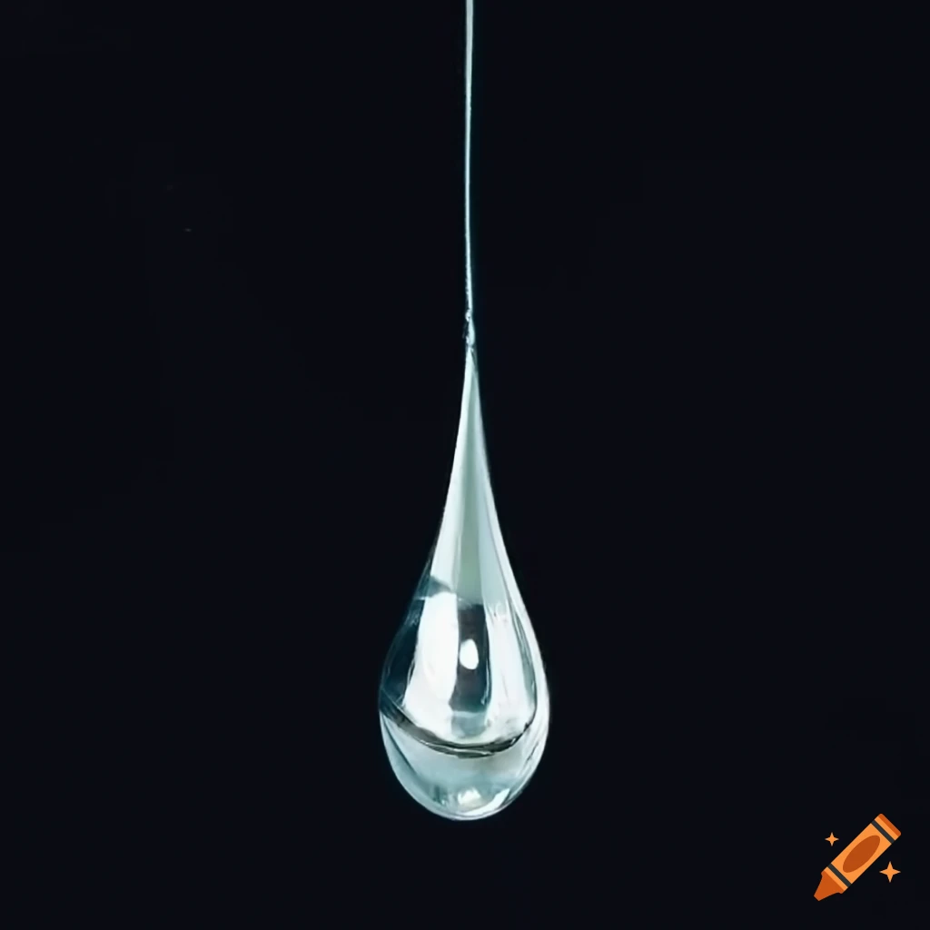 Close-up of tear drops on Craiyon