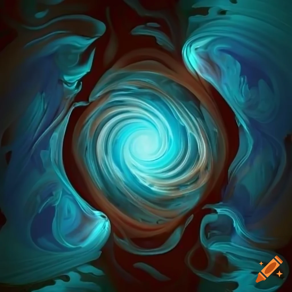 Stylized magic ball with swirling light