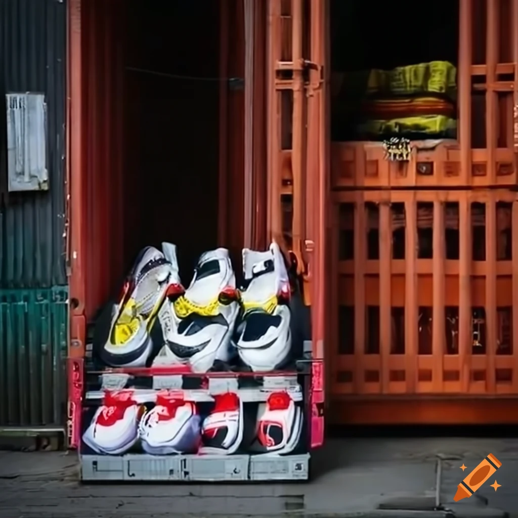 Container shipping sneakers worldwide
