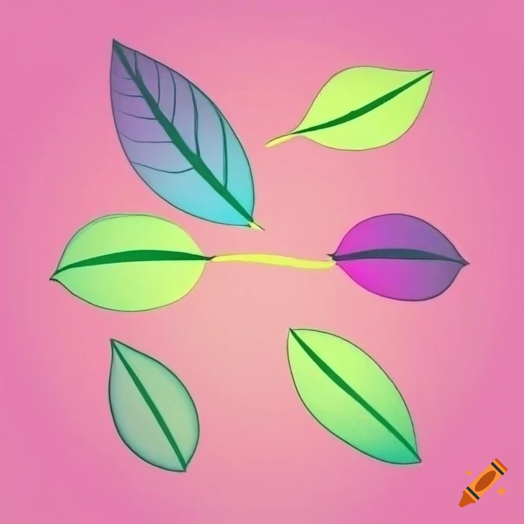 Leaves with gradient colors