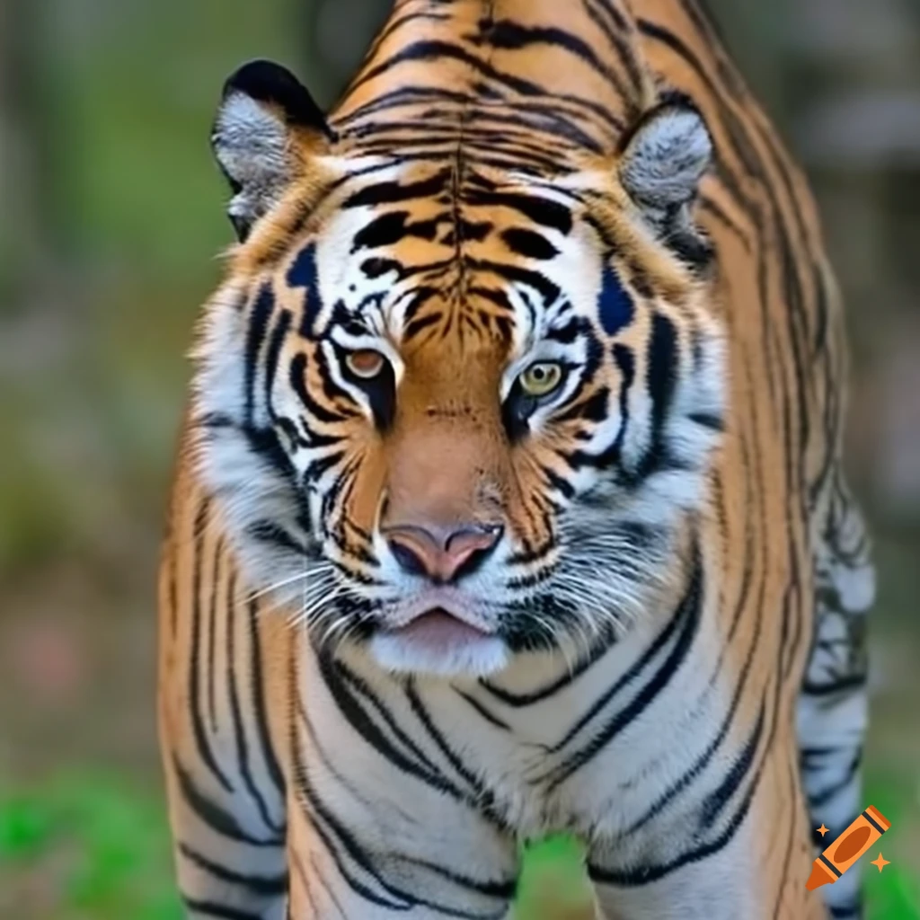 Symmetrical tiger on Craiyon