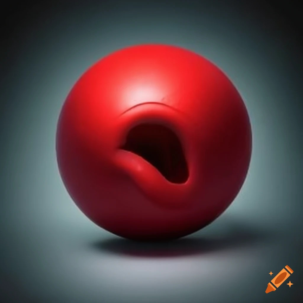 Red ball with open mouth