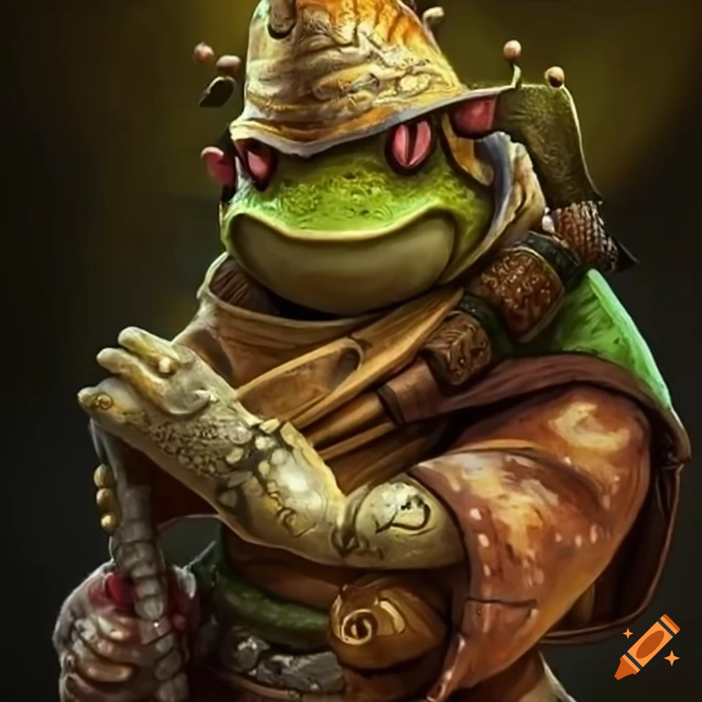 Image of a frog warrior in a battle
