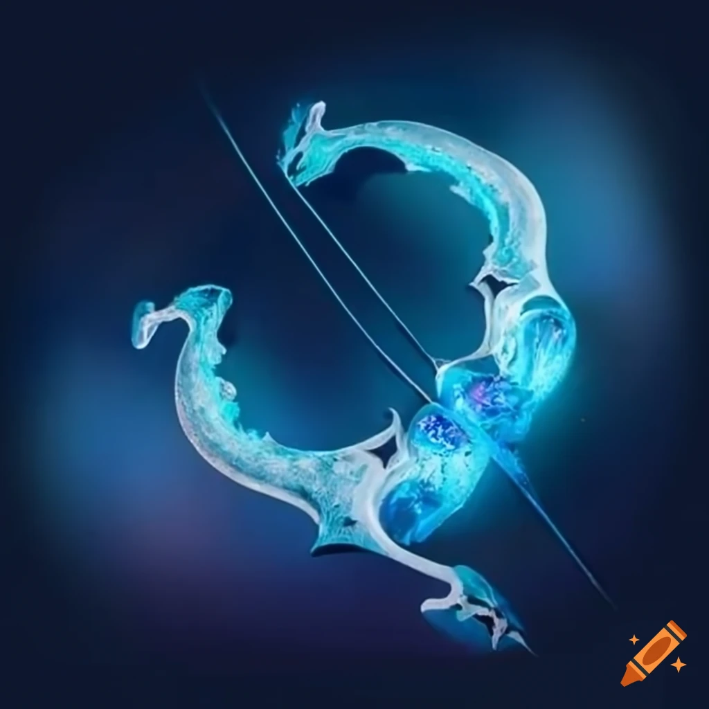 Moonlit ice bow and arrows