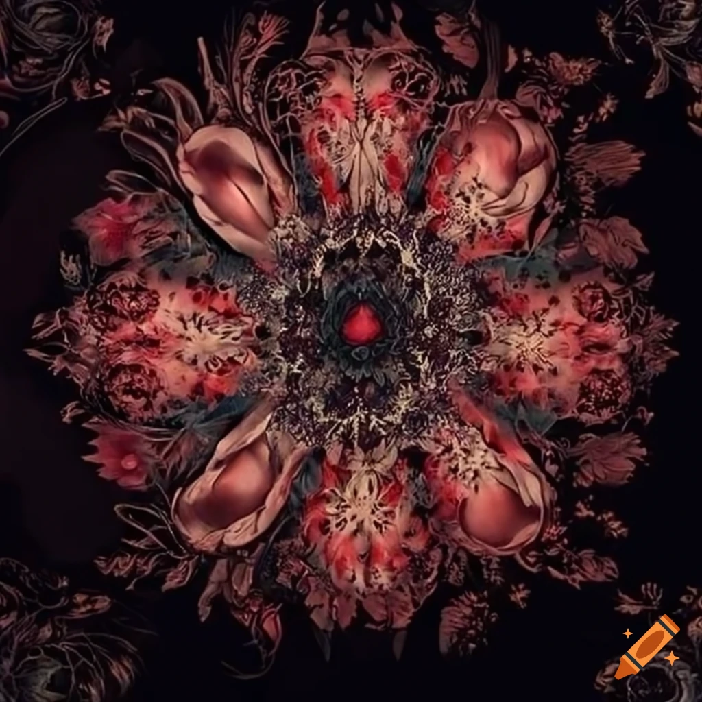 Floral patterns with horror elements