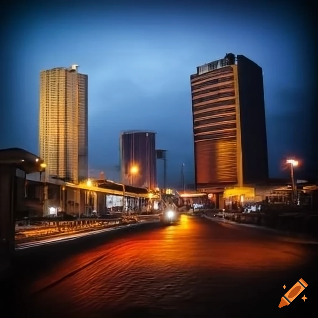 Cityscape of abidjan, the economic capital of ivory coast