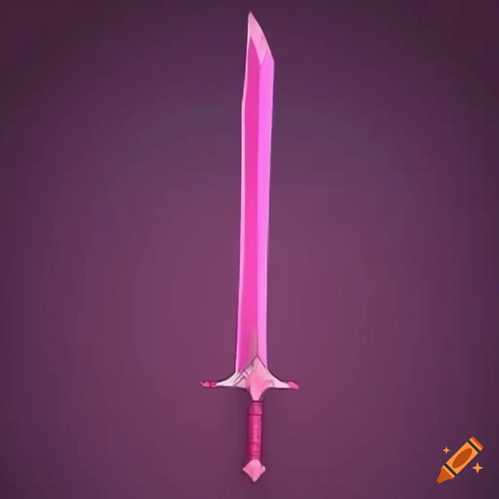 Illustration of a big pink sword