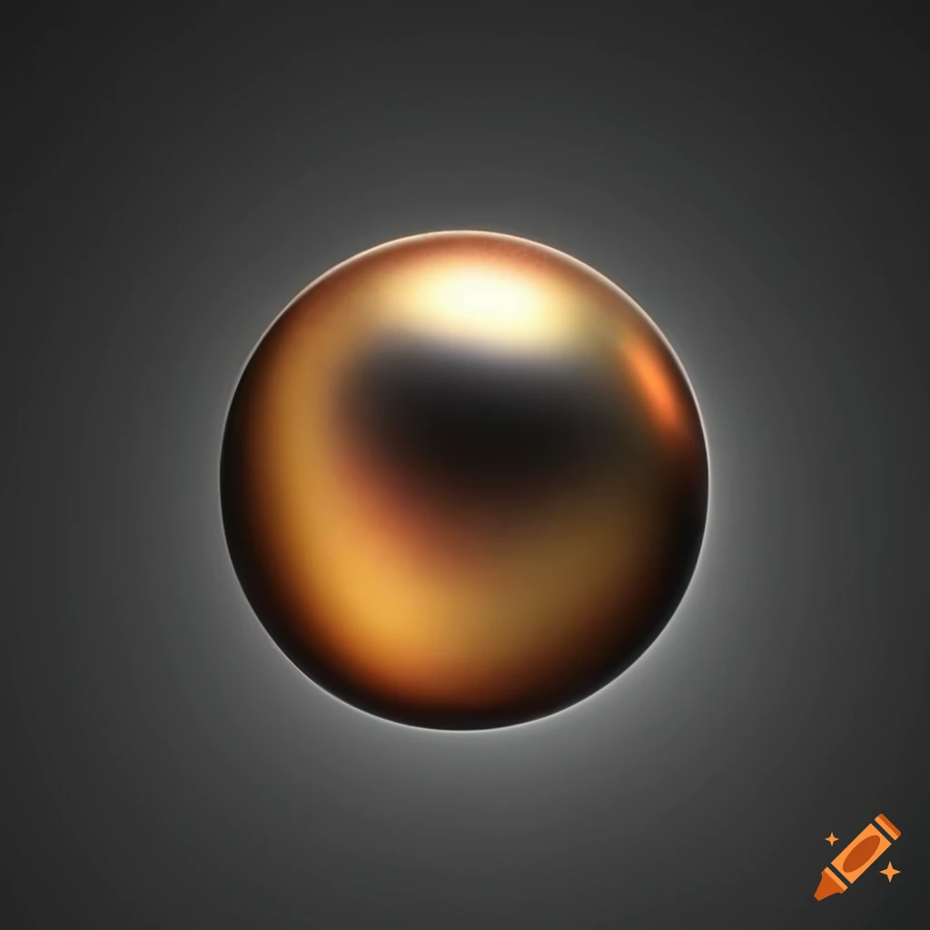 Spherical liquid metal ball on Craiyon