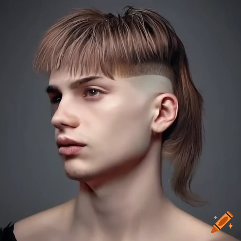 Stylish man with a mullet haircut