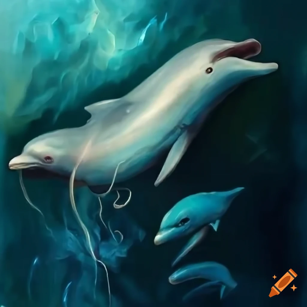 Image of a mutant dolphin with superpowers on Craiyon