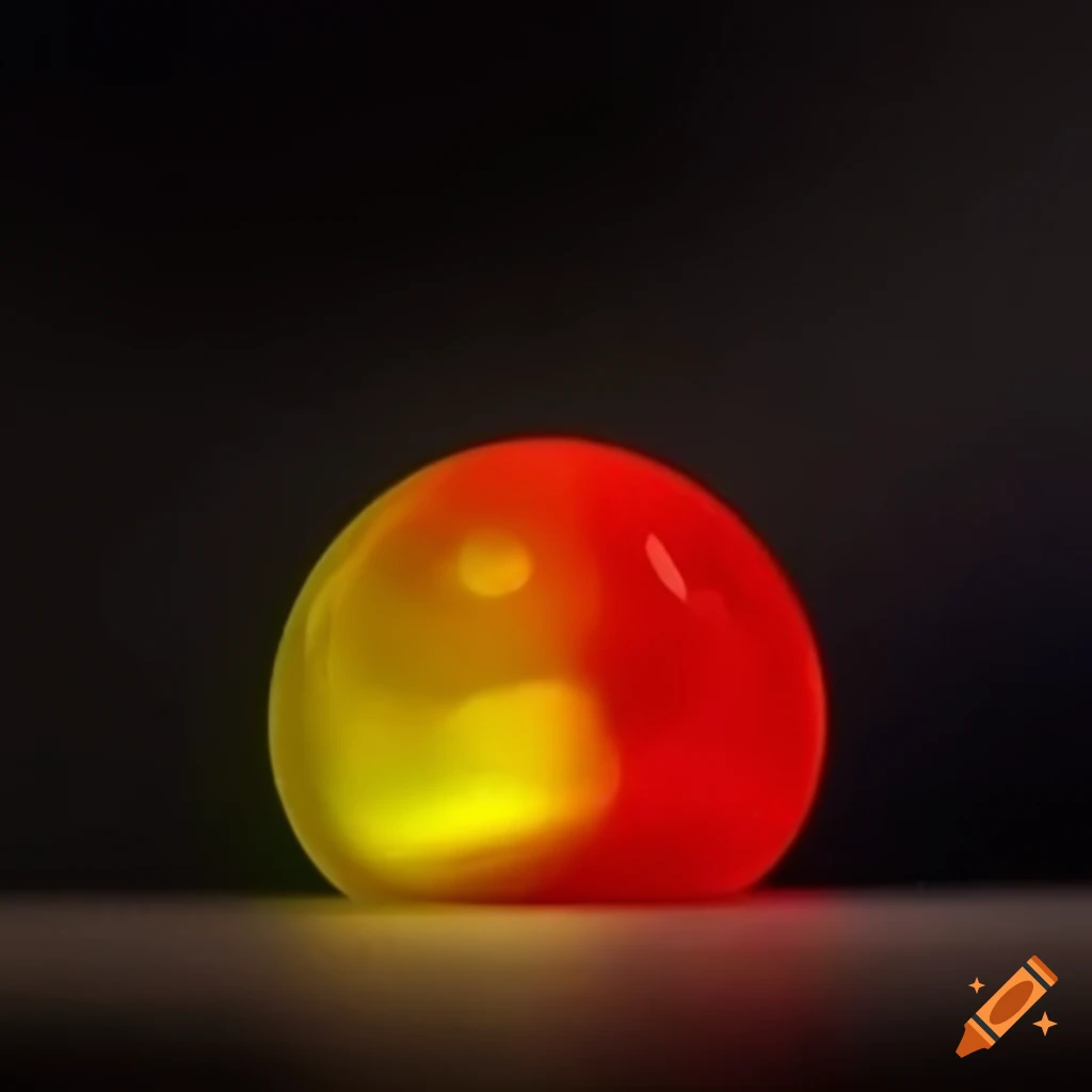 Gummy candy in the shape of a sphere on Craiyon