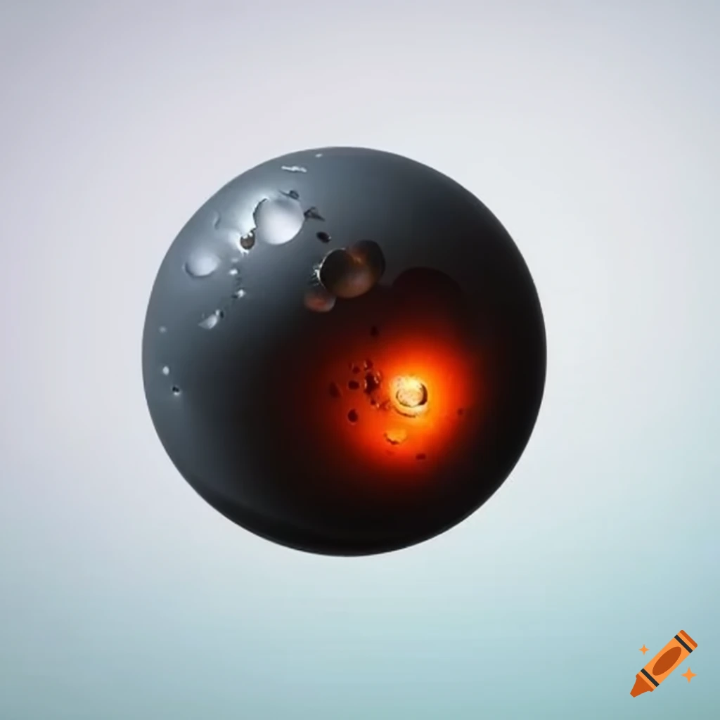 Spherical ball of oil