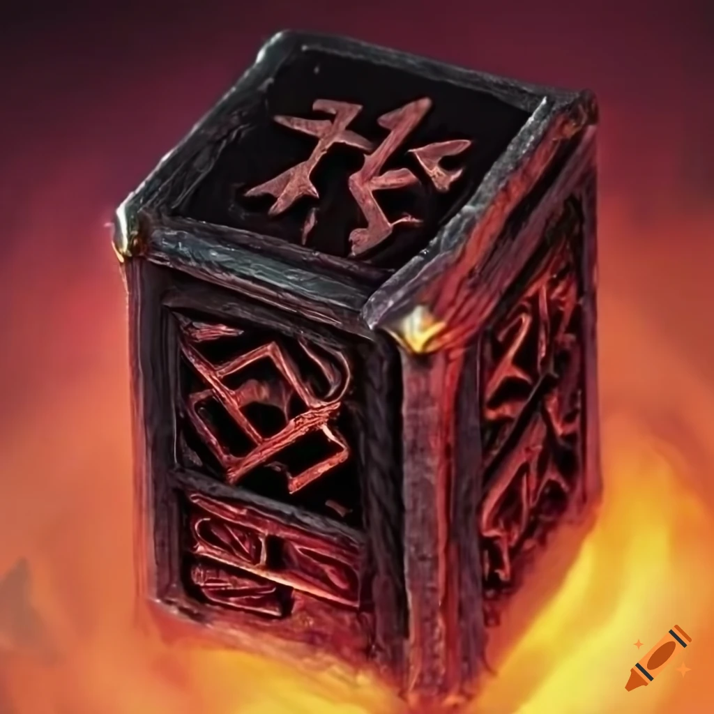 Mysterious metallic box with runes