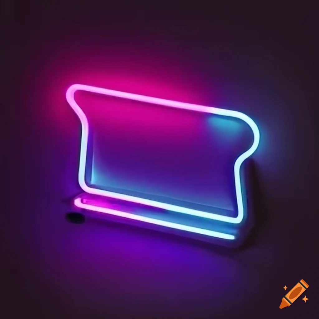 Neon sign on a message board