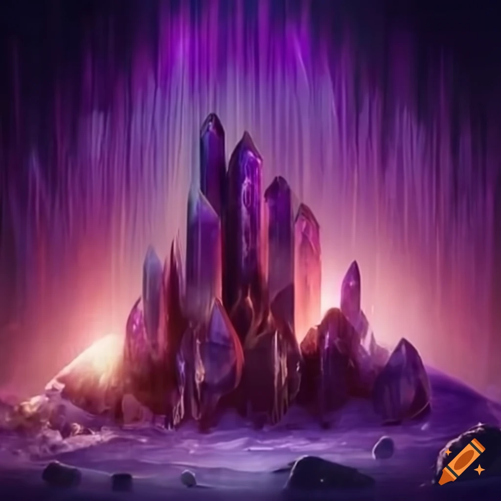 Beautiful crystal chamber on Craiyon