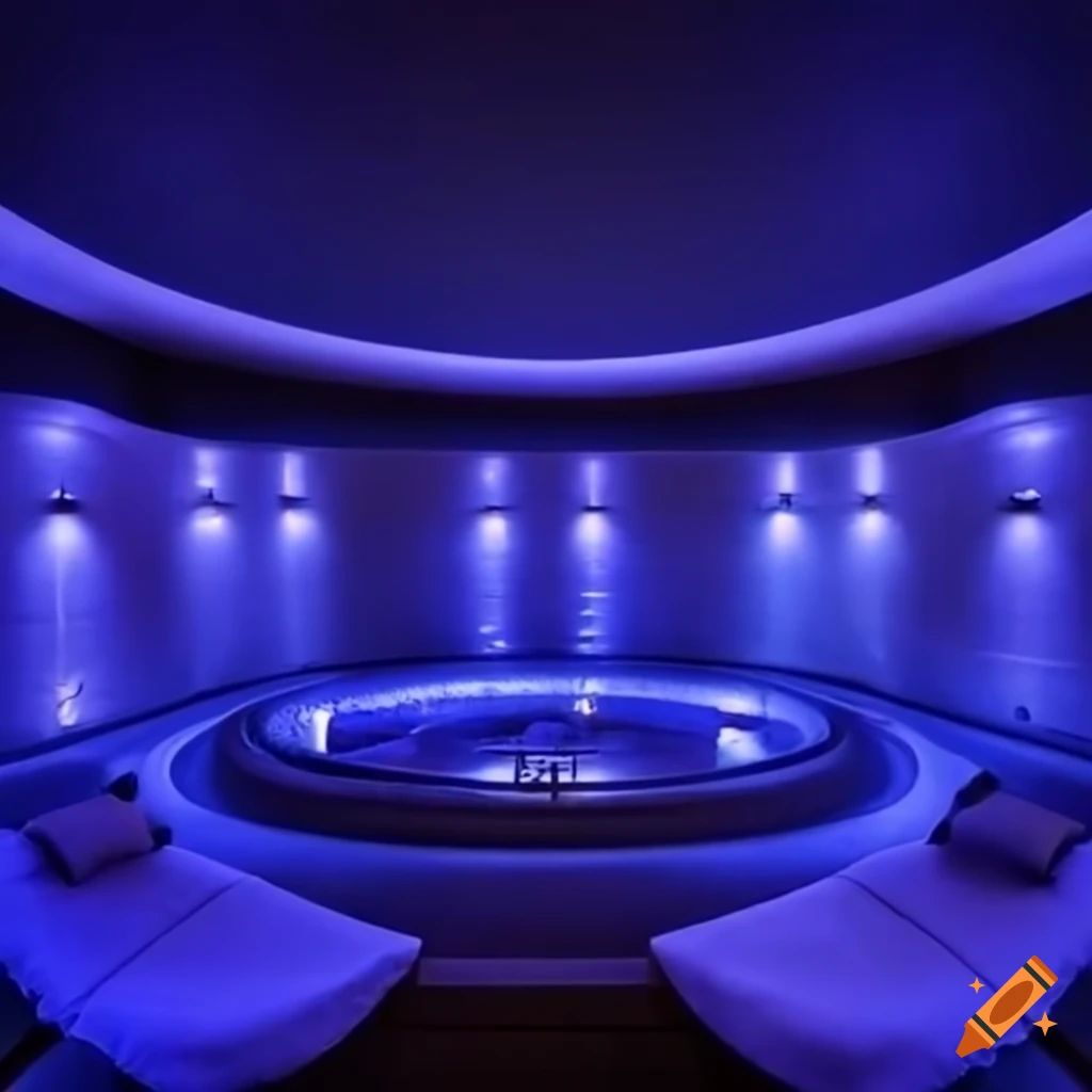 Led lights in a hotel spa on Craiyon