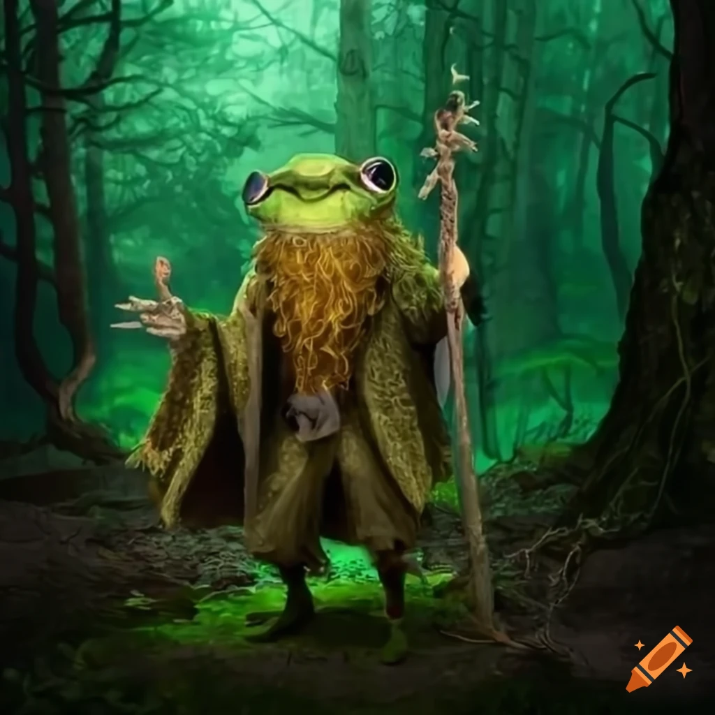 Image of a frog druid in the forest