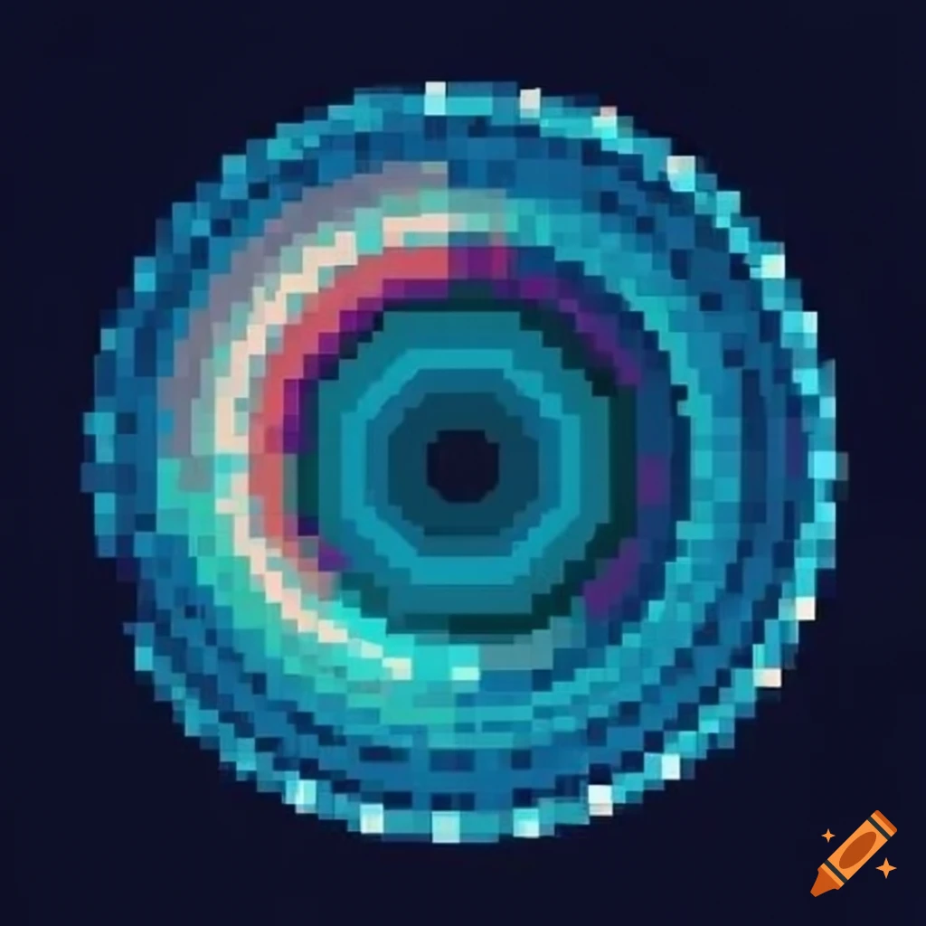 Detailed pixelated abstract art on Craiyon