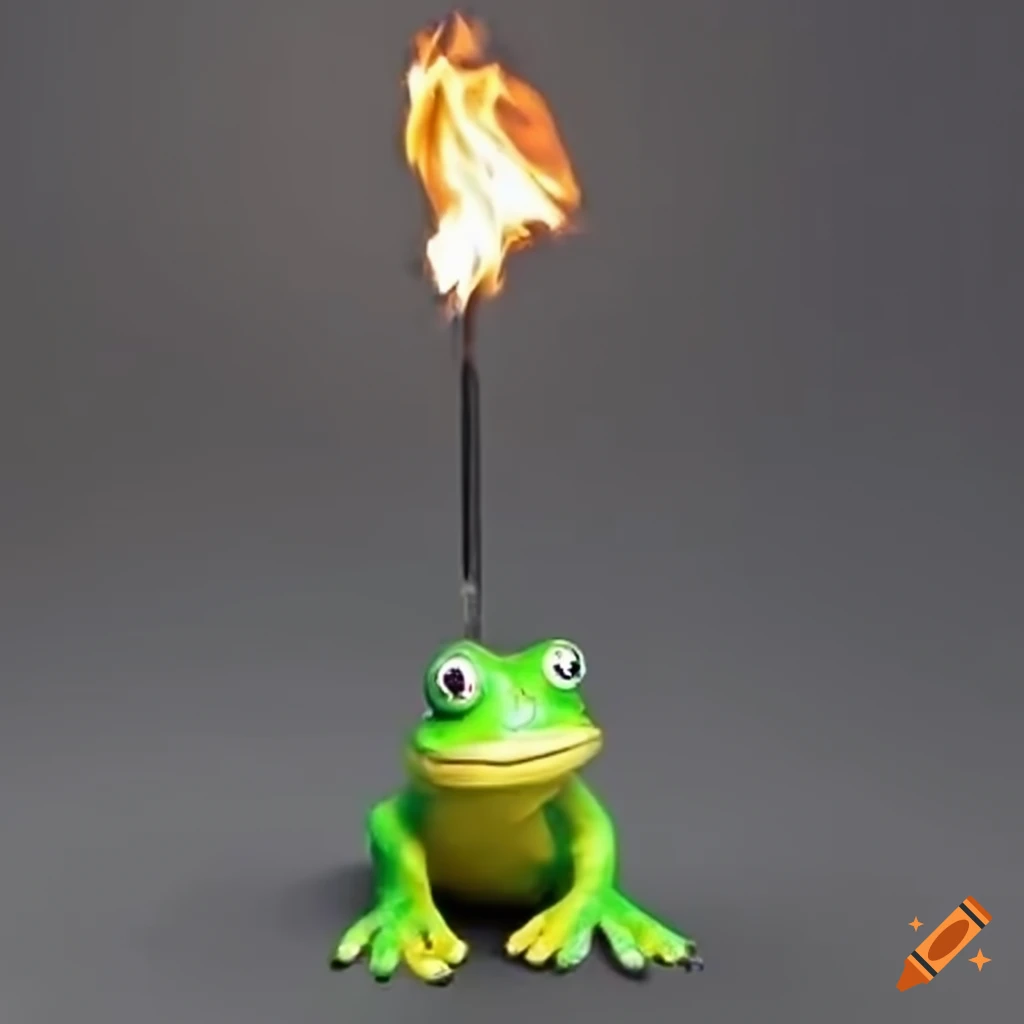 Fire juggling frog