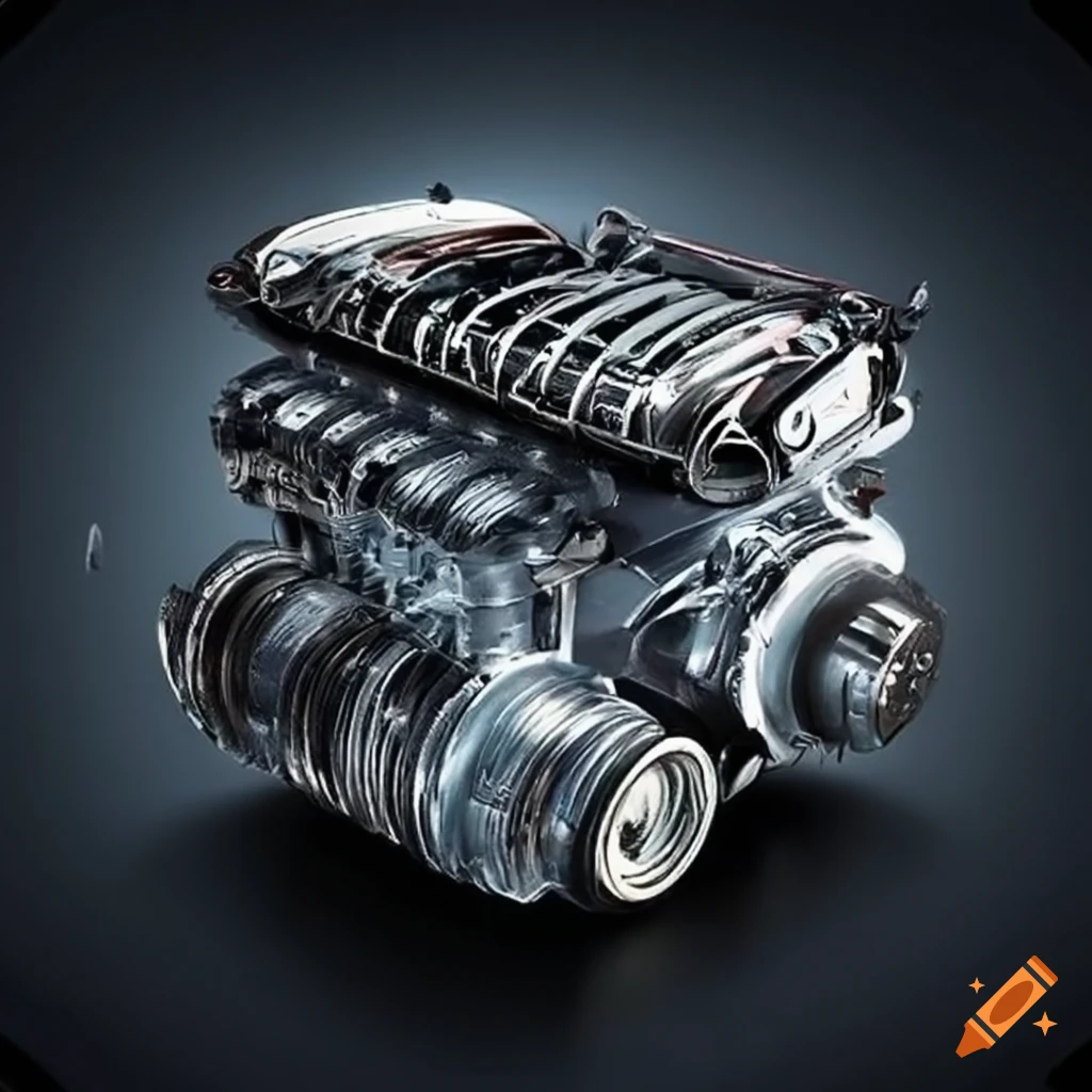 Close-up of a car engine