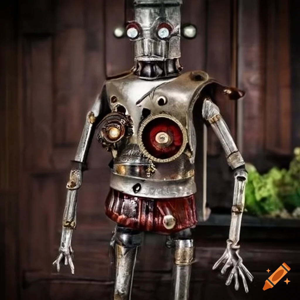 Metal gothic steampunk vampire robot on Craiyon