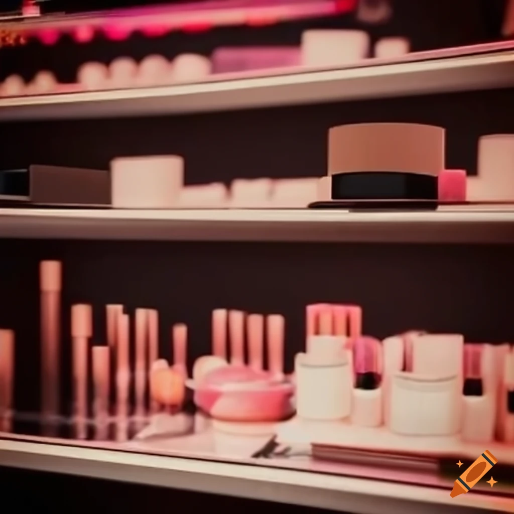 Compact mirror on a shelf at sephora