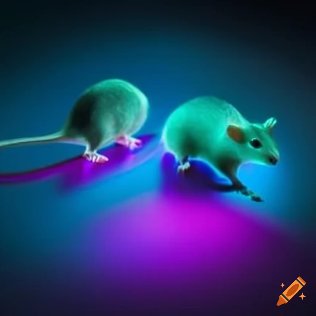 Image of lab mice in a technological environment