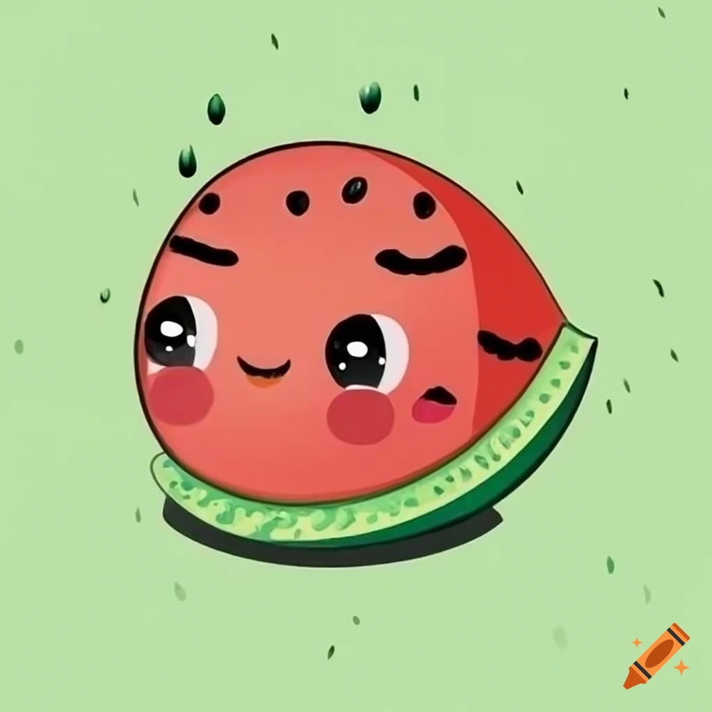 Cute watermelon on Craiyon
