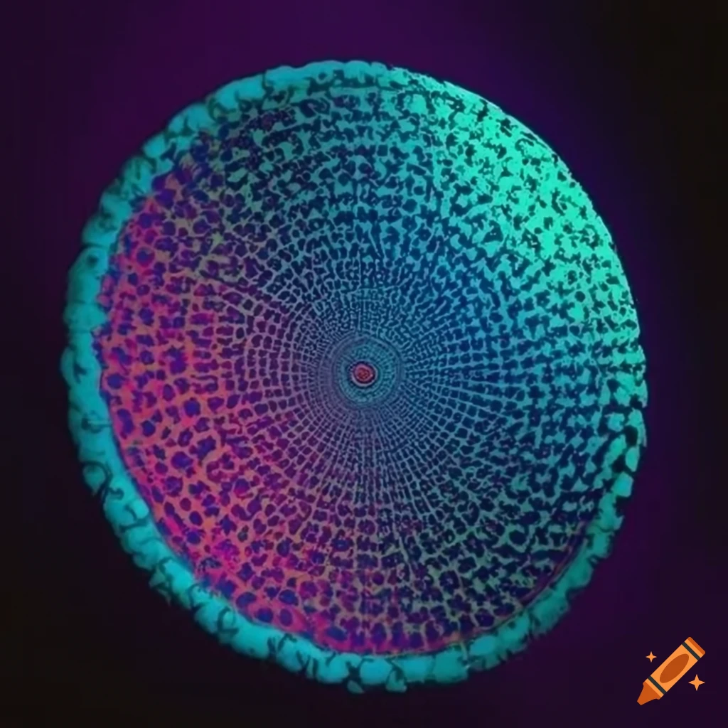 Psychedelic quarter circle design