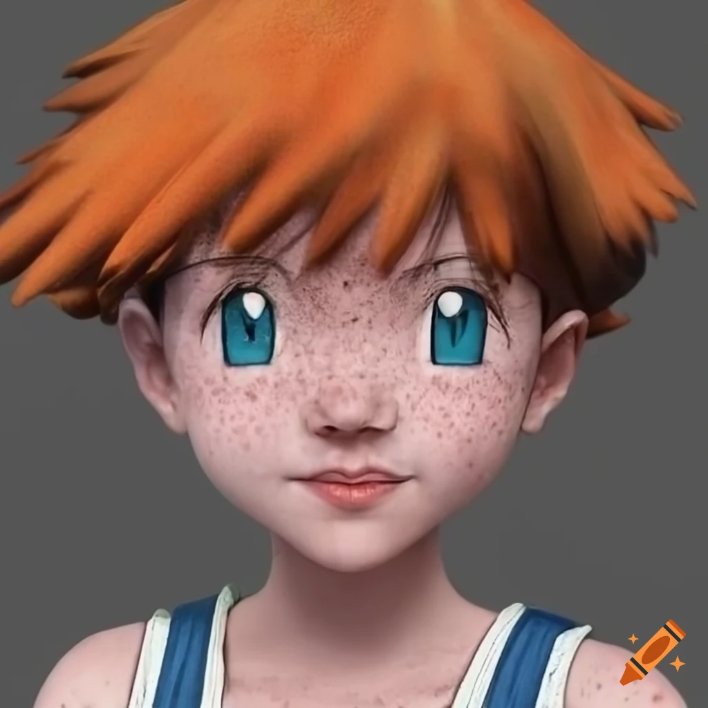 Realistic portrait of misty from pokemon